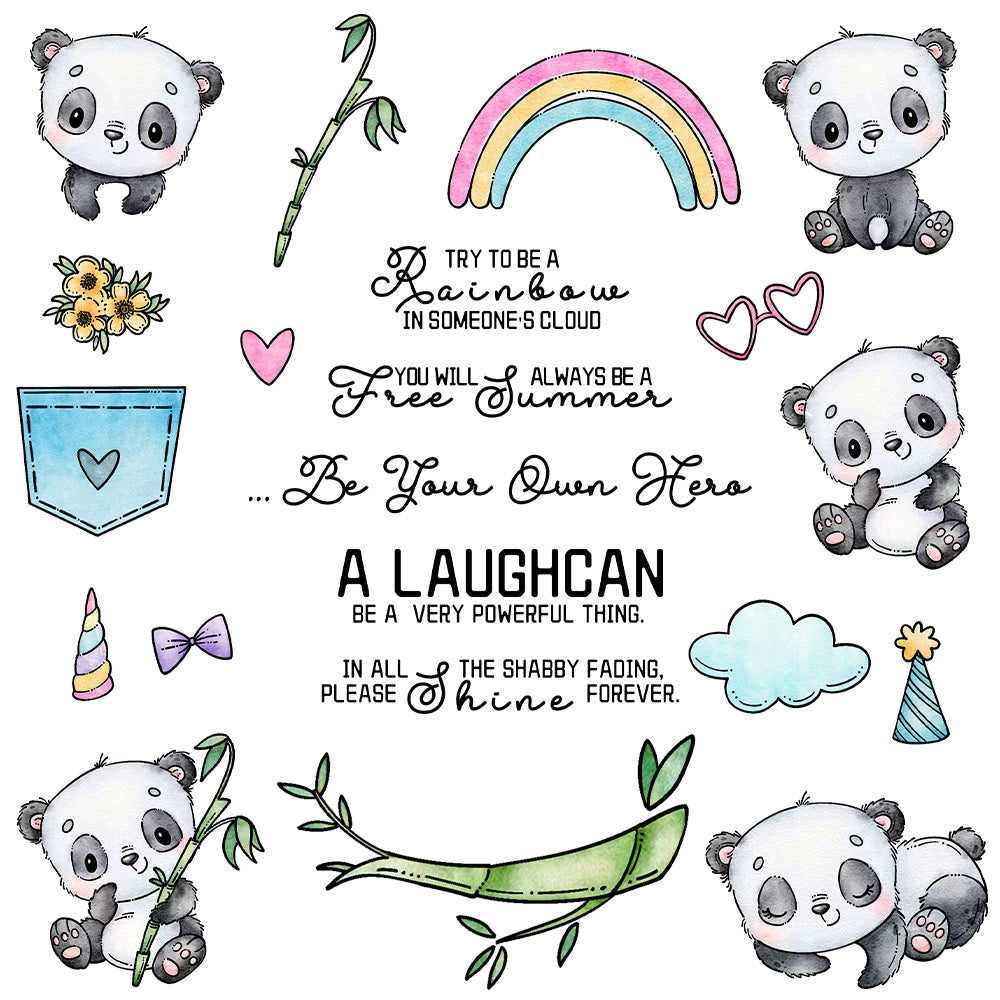 Cute Panda Clear Stamps – Memorycraftmall
