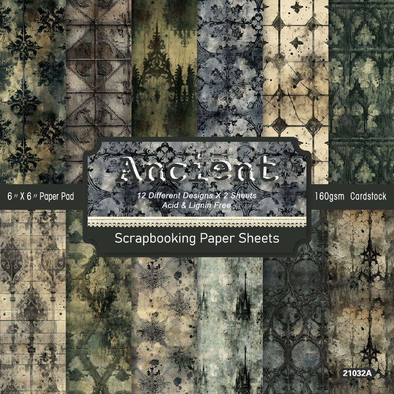24PCS 6" Ancient Scrapbook Paper & Cardstock – Memorycraftmall