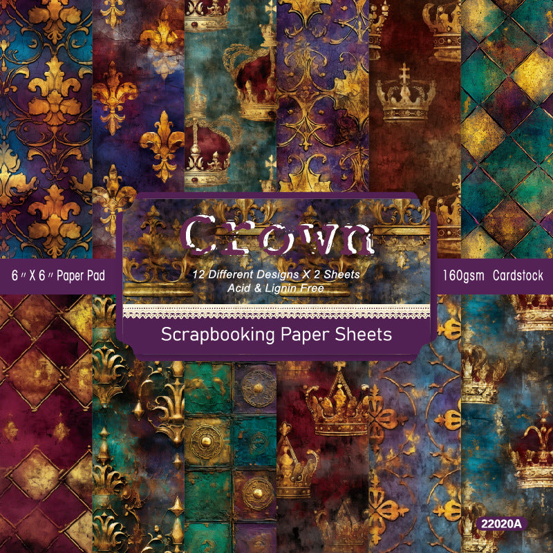 24PCS 6" Crown Scrapbook Paper & Cardstock – Memorycraftmall