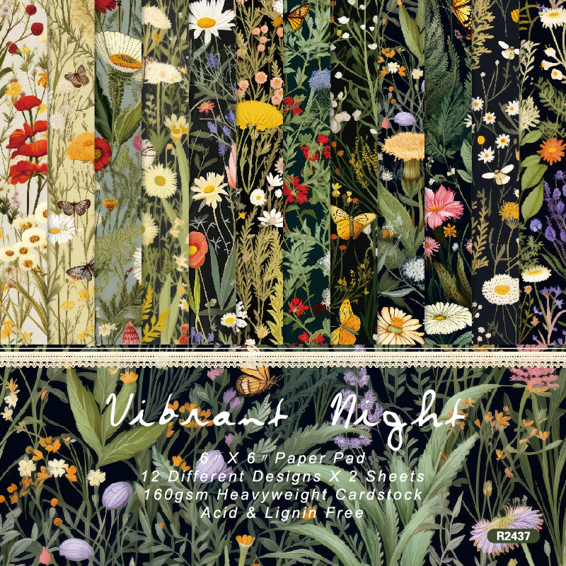 24PCS 6" Vibrant Night Scrapbook Paper & Cardstock – Memorycraftmall